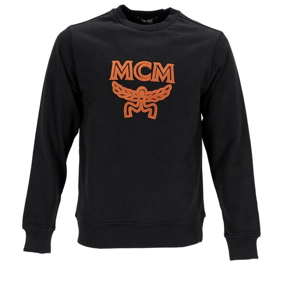MCM | Shirts | Mcm Logo Crewneck Sweatshirt Men Black Black Sweatshirts ...